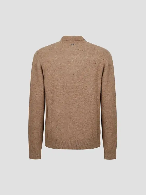 Herno Button-up Sweater With Ribbed Edges