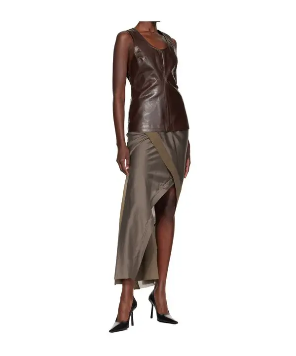 ENTIRE STUDIOS Crew-neck Leather Vest