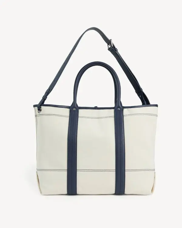 Kenzo Utility' Reversible Large Tote Bag In Canvas And Leather