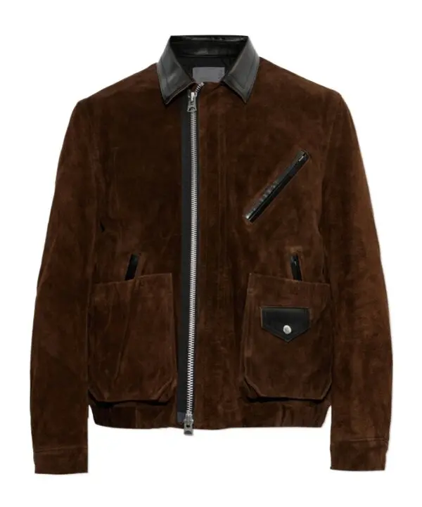 Sacai Long-sleeve Leather Jacket