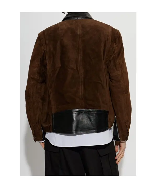 Sacai Long-sleeve Leather Jacket