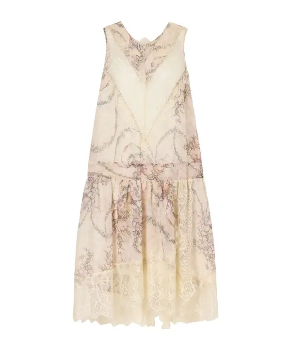 Anna Sui Chiffon Midi Dress