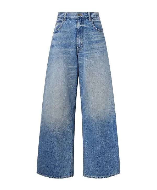 NILI LOTAN Faded Wide-leg Jeans