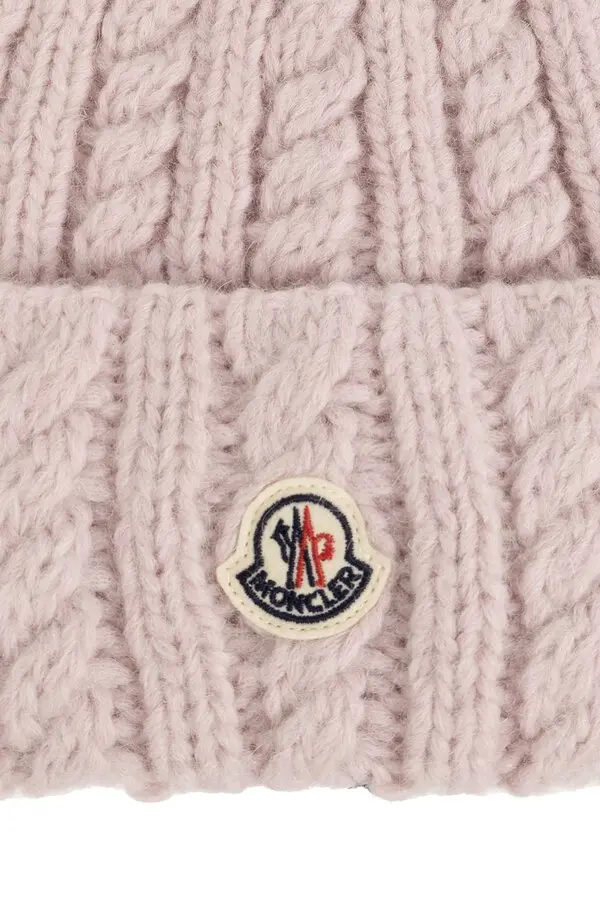 Moncler Logo Patch Knitted Beanie