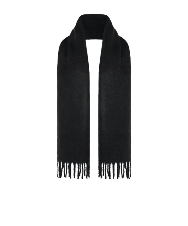THE ROW Tasseled Scarf - Black