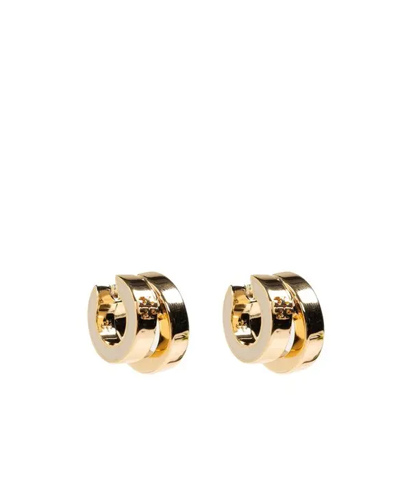 Tory Burch Logo Hoop Earrings - Gold