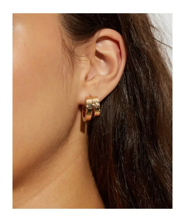 Tory Burch Logo Hoop Earrings