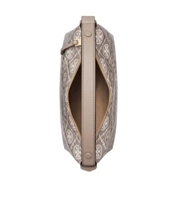 Tory Burch T Monogram Mellow Shoulder Bag - Charcoal