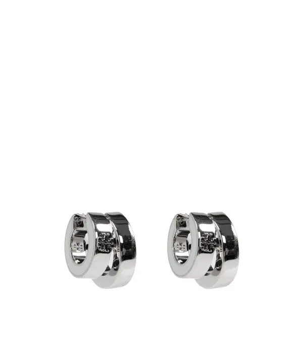 Tory Burch Logo Earrings - Silver
