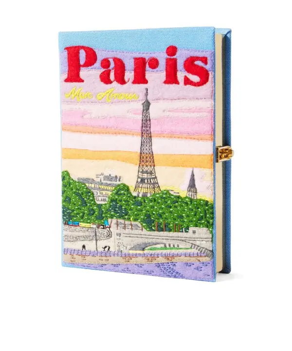 OLYMPIA LE-TAN Appliquéd Canvas Clutch - Multicolor