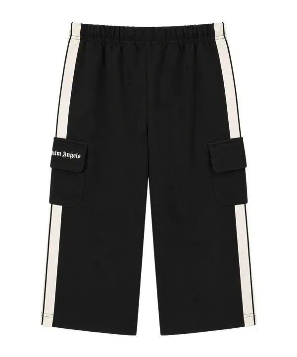 Palm Angels Logo-print Side-stripe Cargo Pants - Black