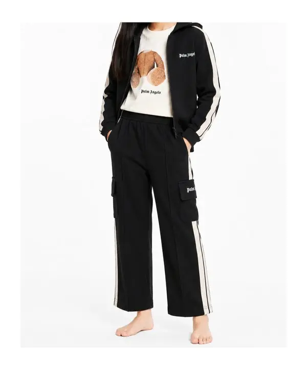 Palm Angels Logo-print Side-stripe Cargo Pants