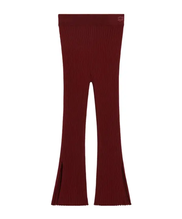 Dolce & Gabbana Ribbed Knit Trousers - Wine Red