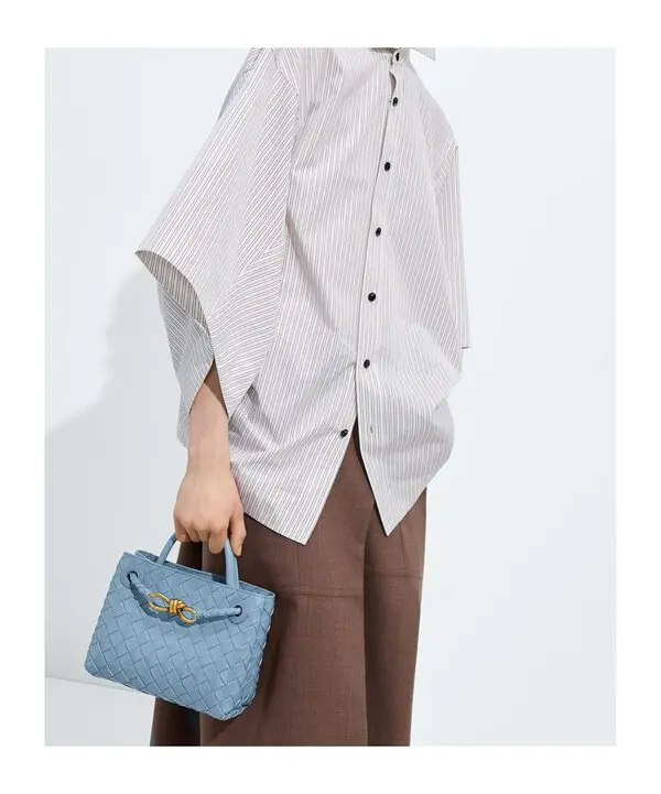 Bottega Veneta Mini Andiamo Top Handle Bag - Mineral