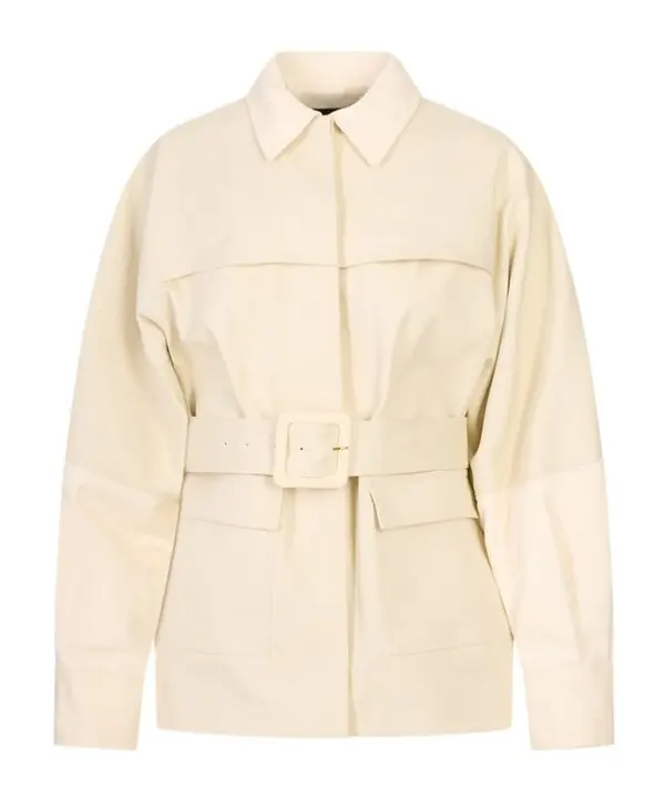 Fabiana Filippi Belted Casual Jacket With Classic Collar