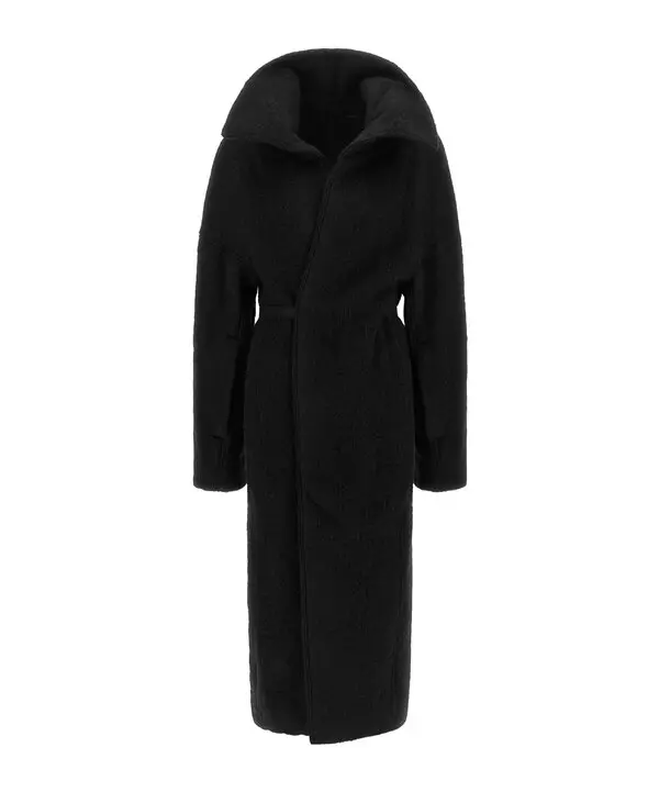 Rick Owens Dracucollar Belted Coat - Black