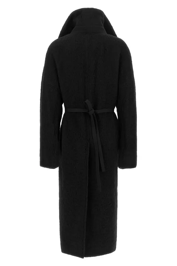 Rick Owens Dracucollar Belted Coat - Black