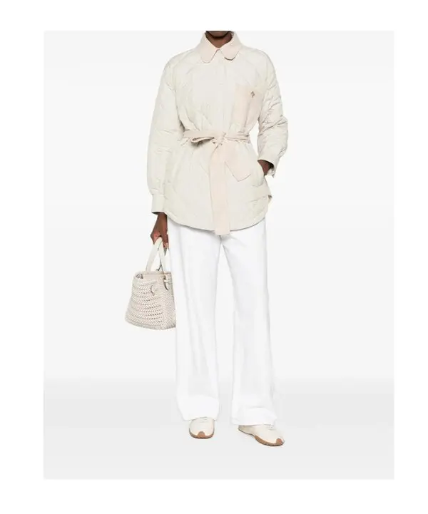 Fabiana Filippi Quilted Belted Casual Jacket