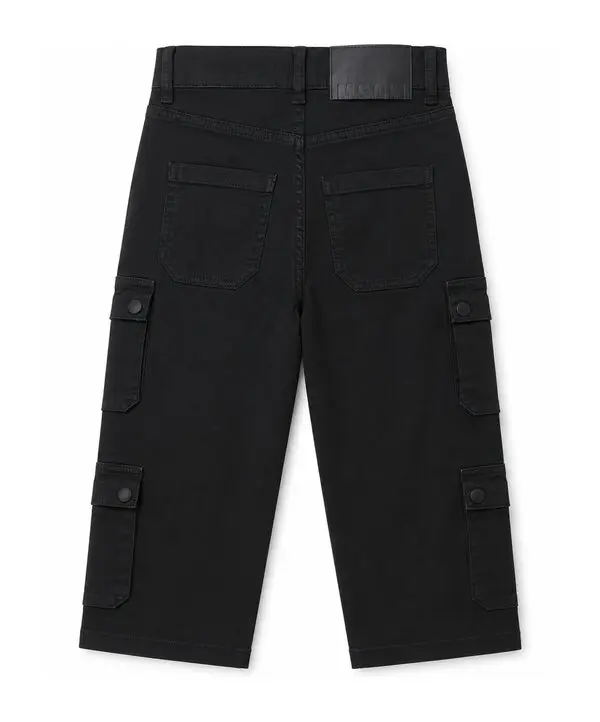 MSGM Logo-embroidered Cargo Pants - Black