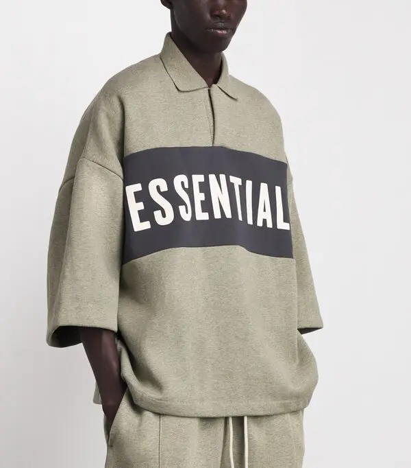 Fear Of God Cropped Relaxed Polo Shirt - Green