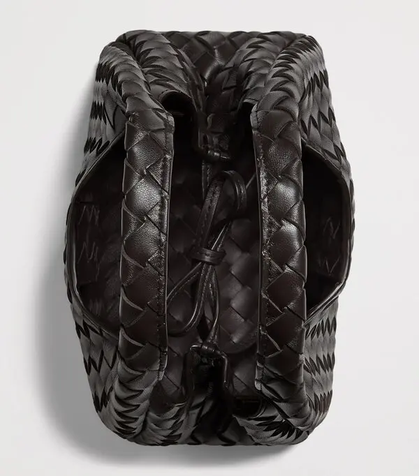 Bottega Veneta Baby Leather Campana Shoulder Bag - Brown