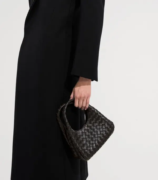 Bottega Veneta Baby Leather Campana Shoulder Bag - Brown