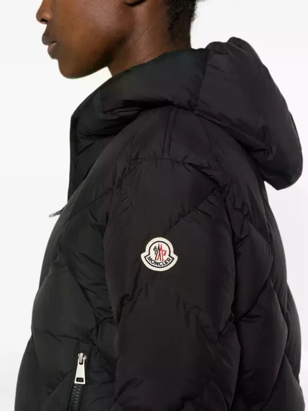 Moncler Arvouinne Hooded Down Jacket - Black