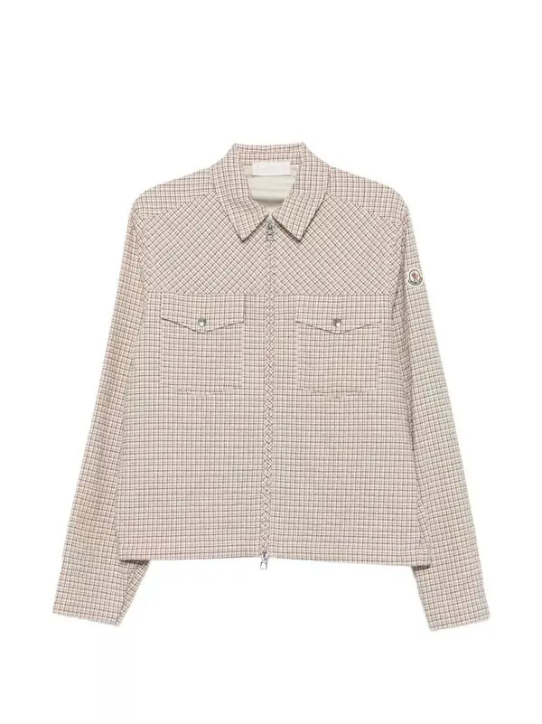 Moncler Check-pattern Zip-up Shirt