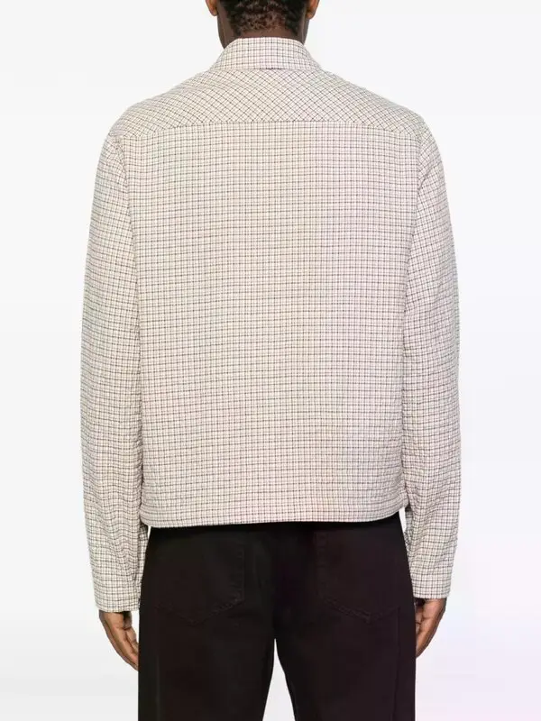 Moncler Check-pattern Zip-up Shirt