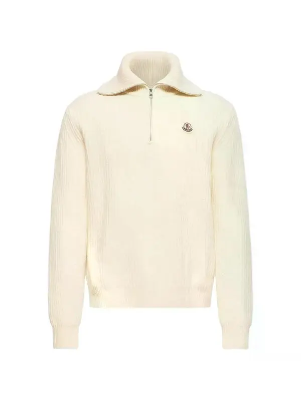 Moncler Ribbed-knit Half-zip Sweater
