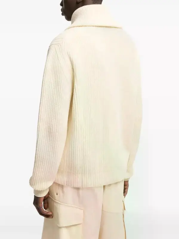 Moncler Ribbed-knit Half-zip Sweater