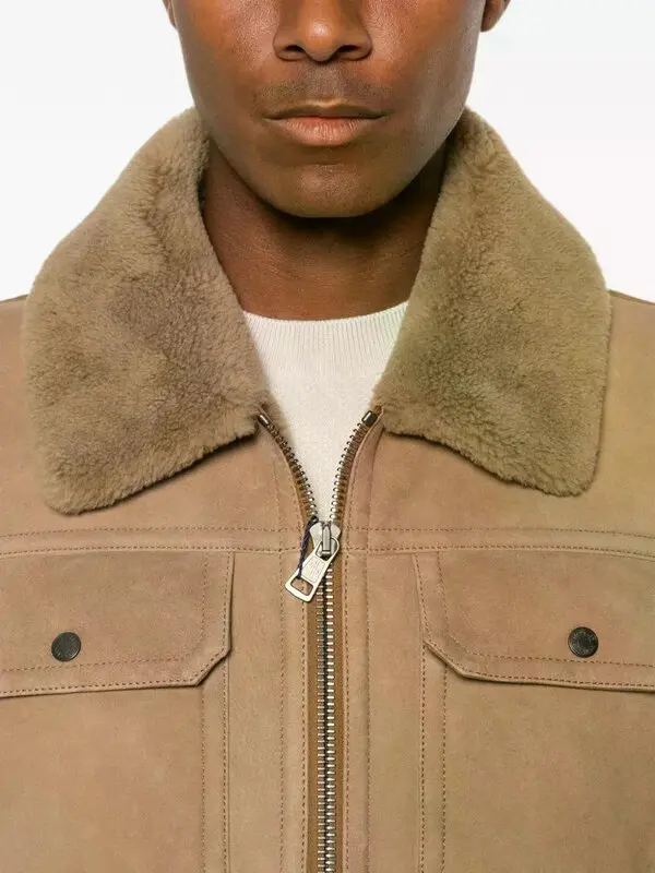 Moncler Zerique Shearling-collar Jacket