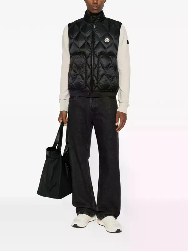 Moncler Erelia Diamond-quilted Gilet - Black