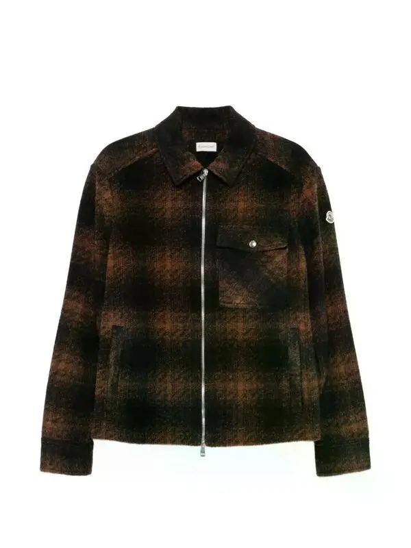 Moncler Check-pattern Zip-up Overshirt