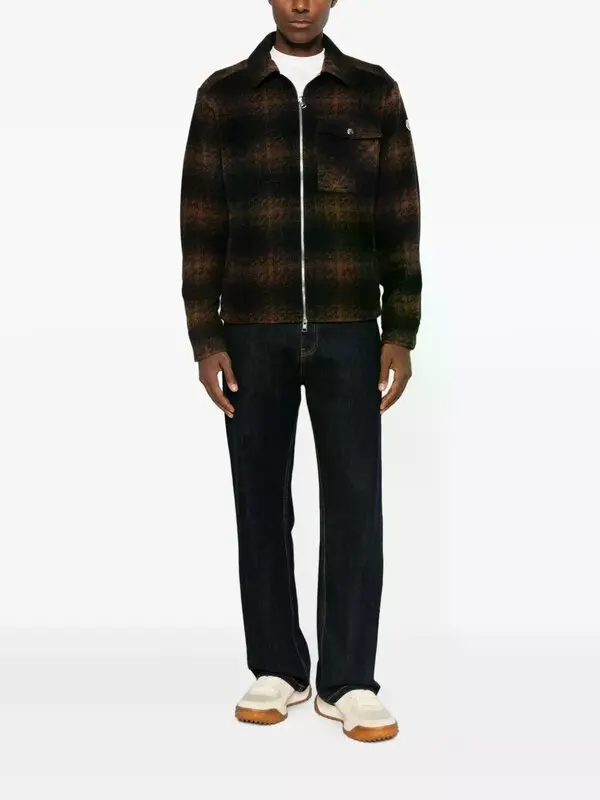 Moncler Check-pattern Zip-up Overshirt