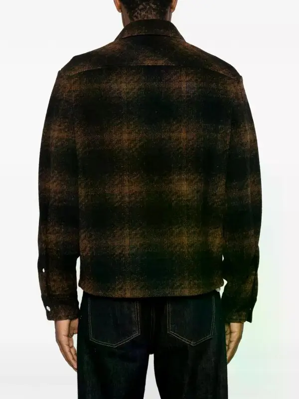 Moncler Check-pattern Zip-up Overshirt