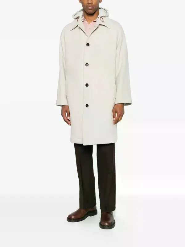 Eleventy Hooded Single-breasted Coat
