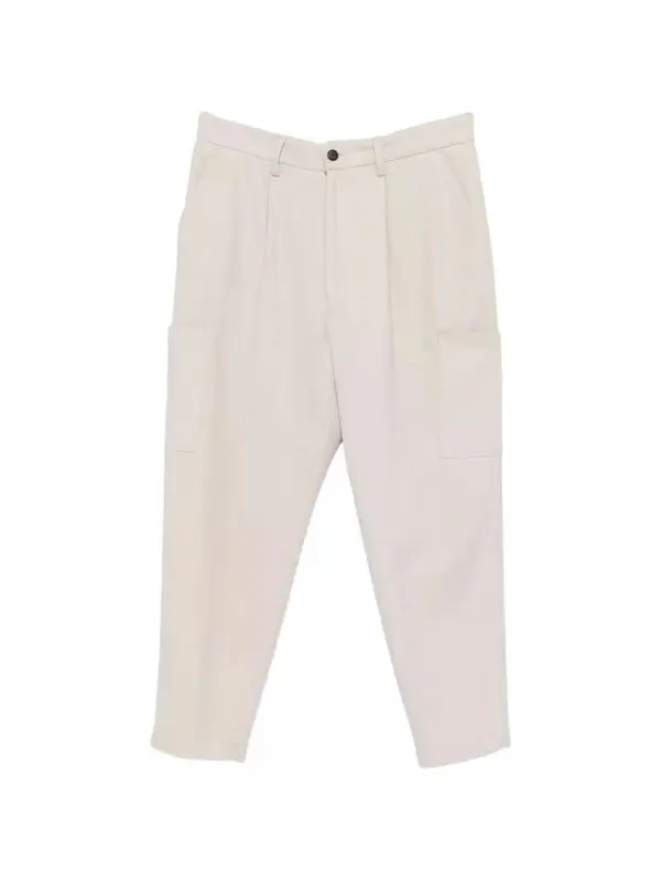 Eleventy Pleated Tapered Twill Trousers