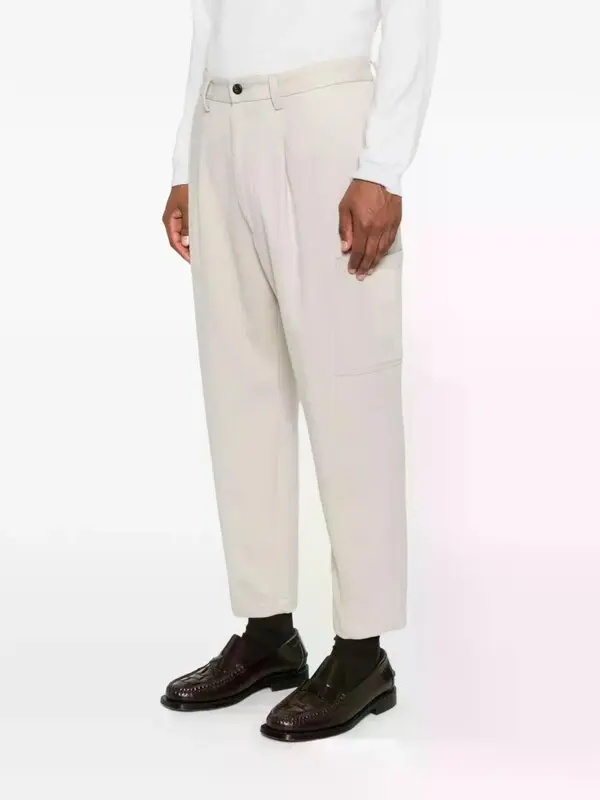 Eleventy Pleated Tapered Twill Trousers