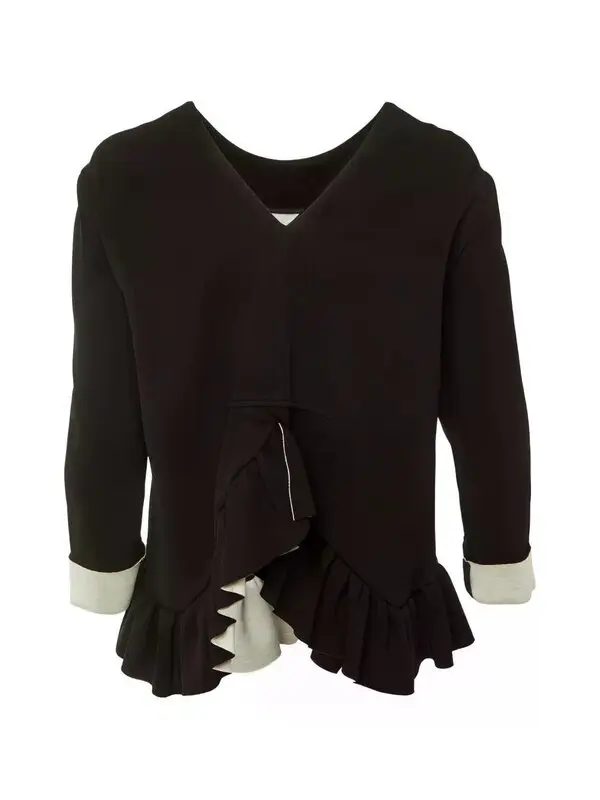 Marni Sequin Embellished Ruffled Blouse