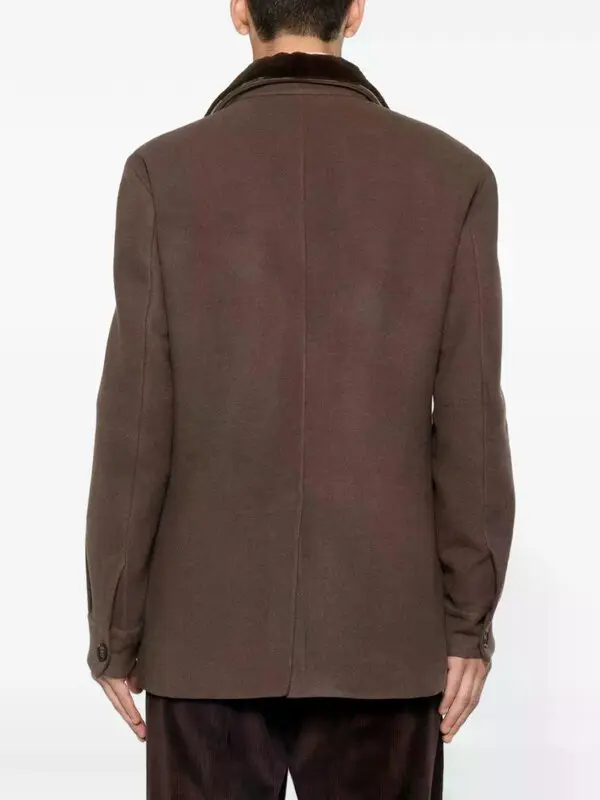 Eleventy Four-pocket Contrast Collar Jacket