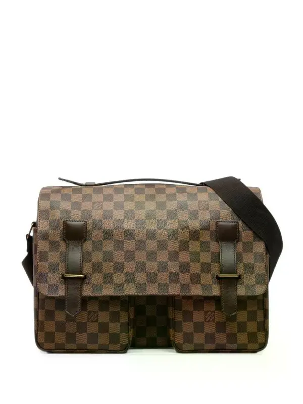 LOUIS VUITTON Damier Ebene Broadway Satchel - Brown