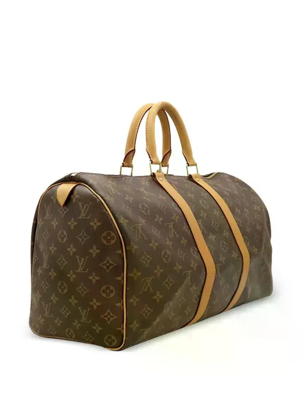 LOUIS VUITTON Monogram Keepall 45 Travel Bag - Brown