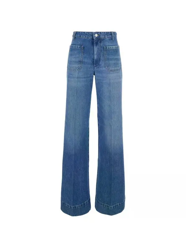Victoria Beckham Alina Patch-pocket Wide-leg Jeans