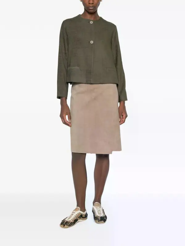 NIU Textured Finish Collarless Jacket
