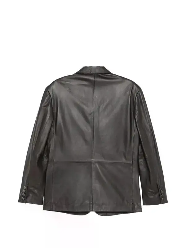 ALYSI Single-breasted Leather Jacket