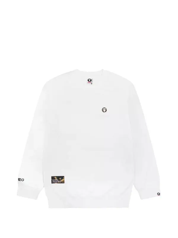 AAPE BY *A BATHING APE Moonface Camo Patch Sweatshirt - White