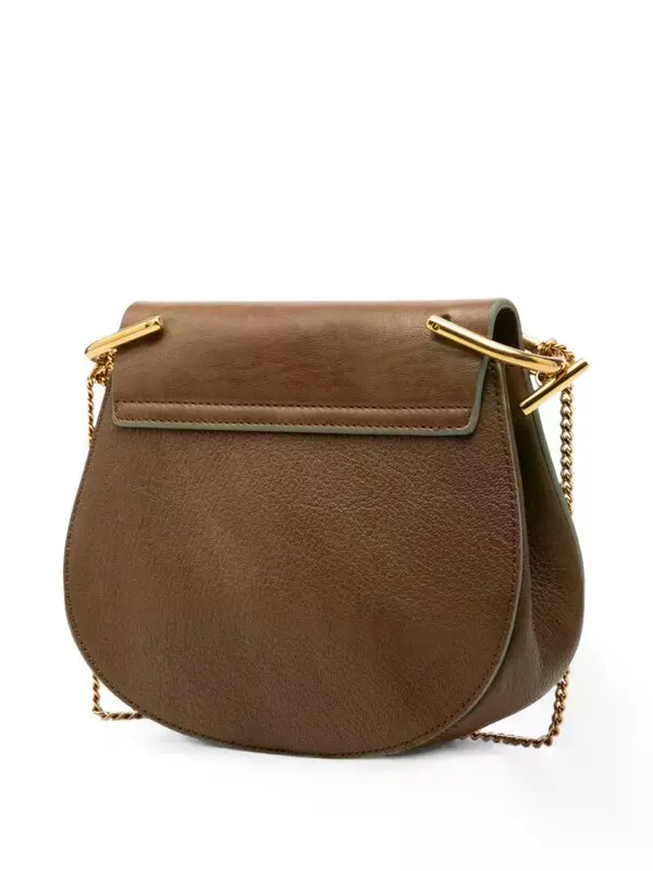 Chloé 2014 Mini Smooth And Grained Calfskin Drew Crossbody Bag - Brown