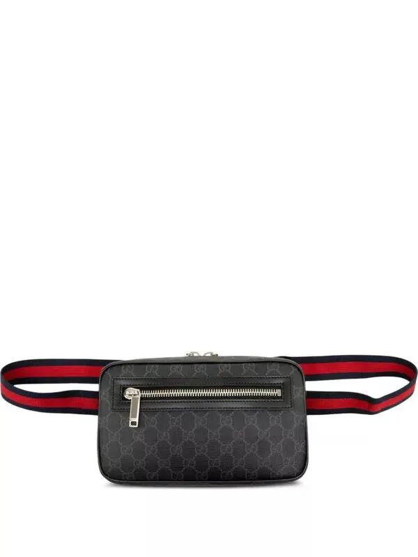 Gucci 2000-2015 Gg Supreme Web Belt Bag - Black