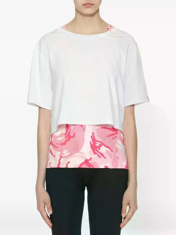 AAPE BY *A BATHING APE Layered Effect Logo Print T-shirt - White